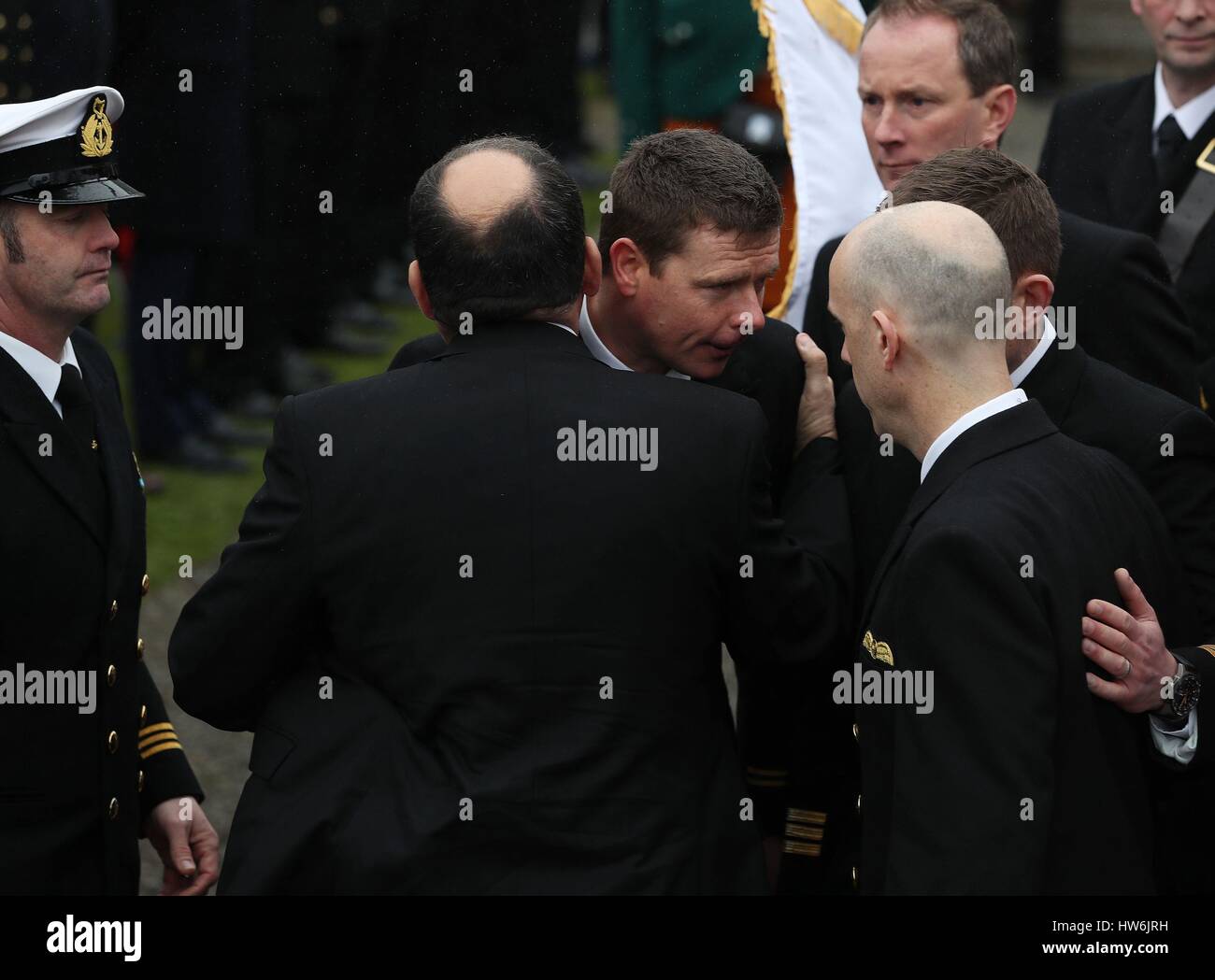 Members of the Coast Guard at the funeral of Captain Dara Fitzpatrick ...