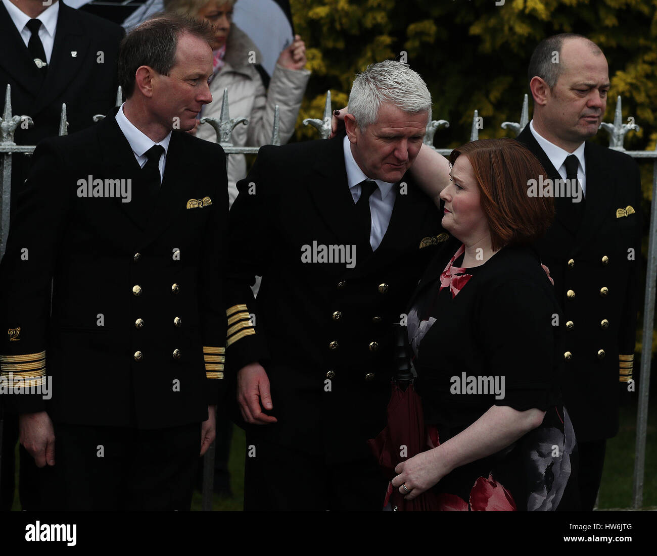 Niamh, sister of Captain Dara Fitzpatrick withy members of the Coast ...