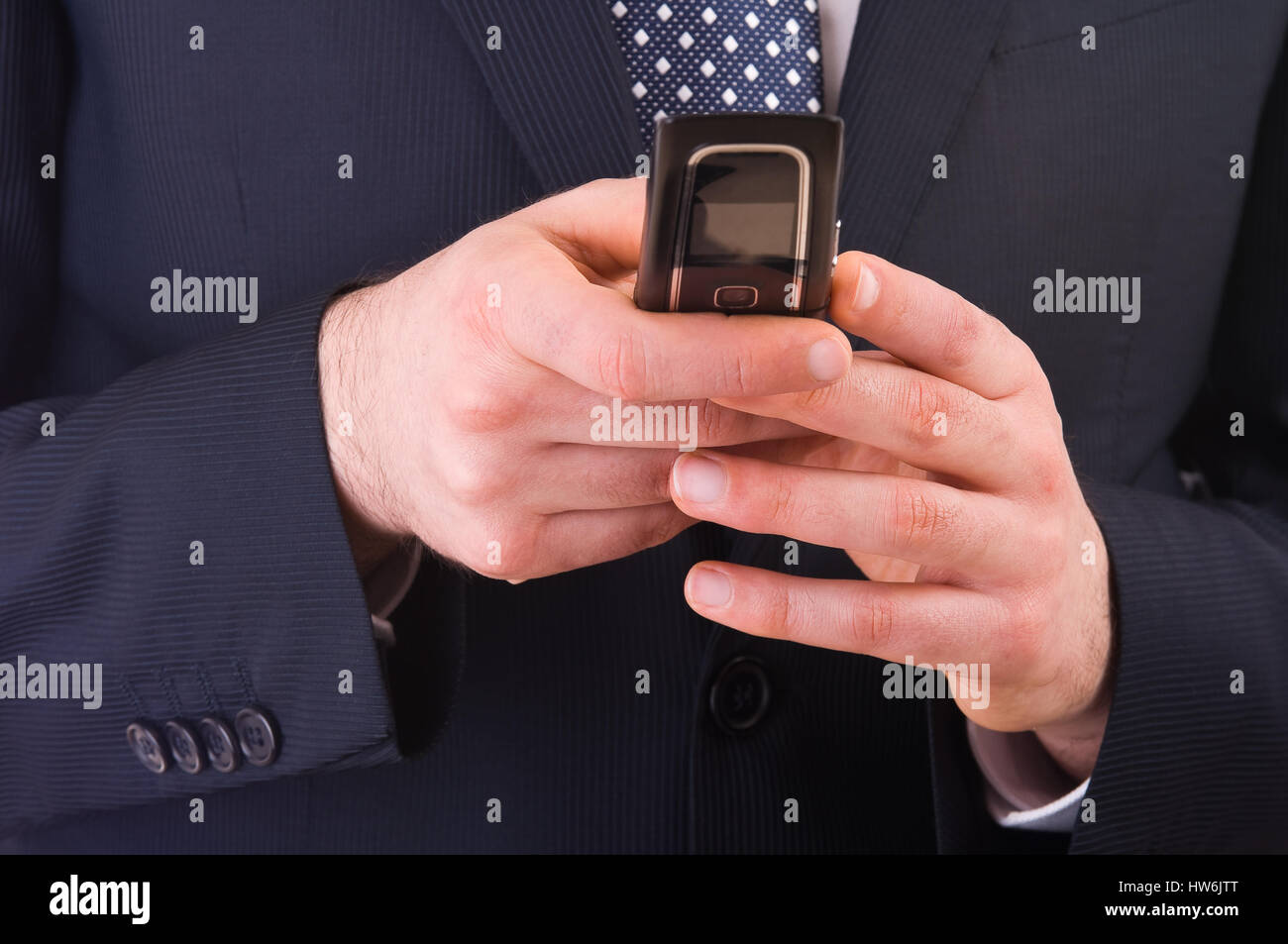 Business man calling by cell phone Stock Photo - Alamy