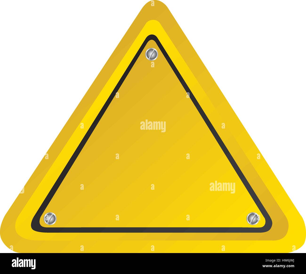 triangle emblem notice in blank Stock Vector Image & Art - Alamy