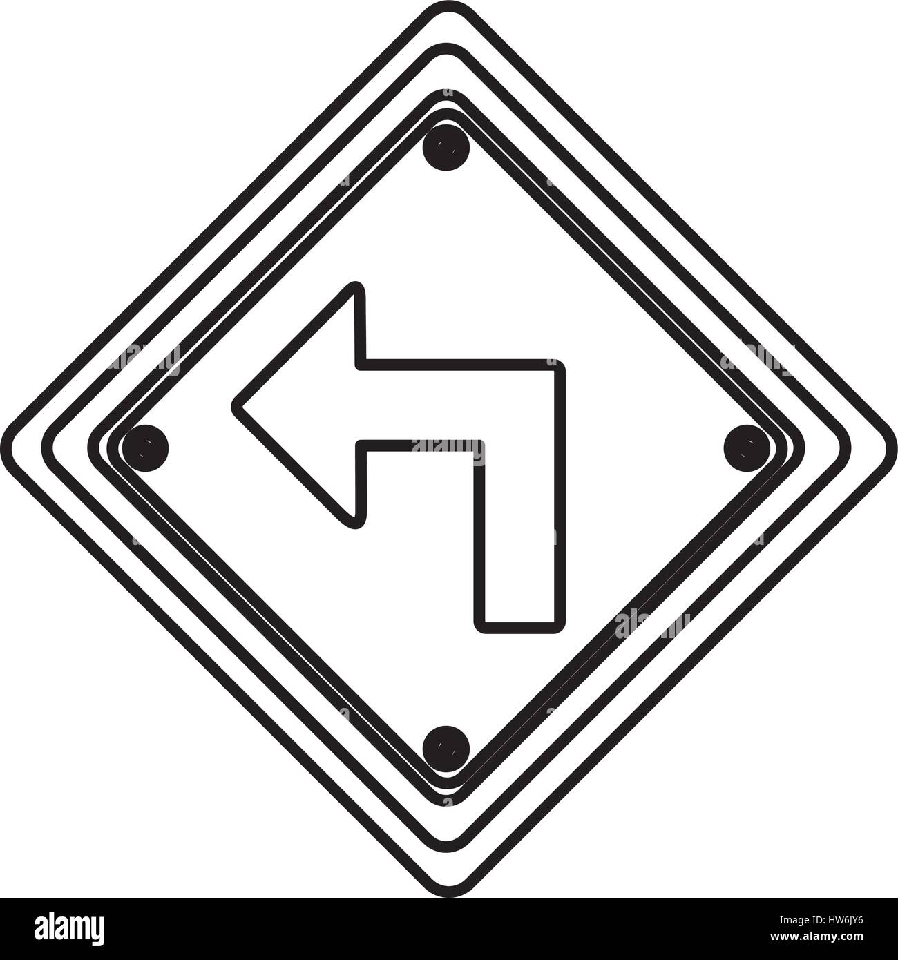 figure arrow sign inside the metal notice Stock Vector Image & Art - Alamy