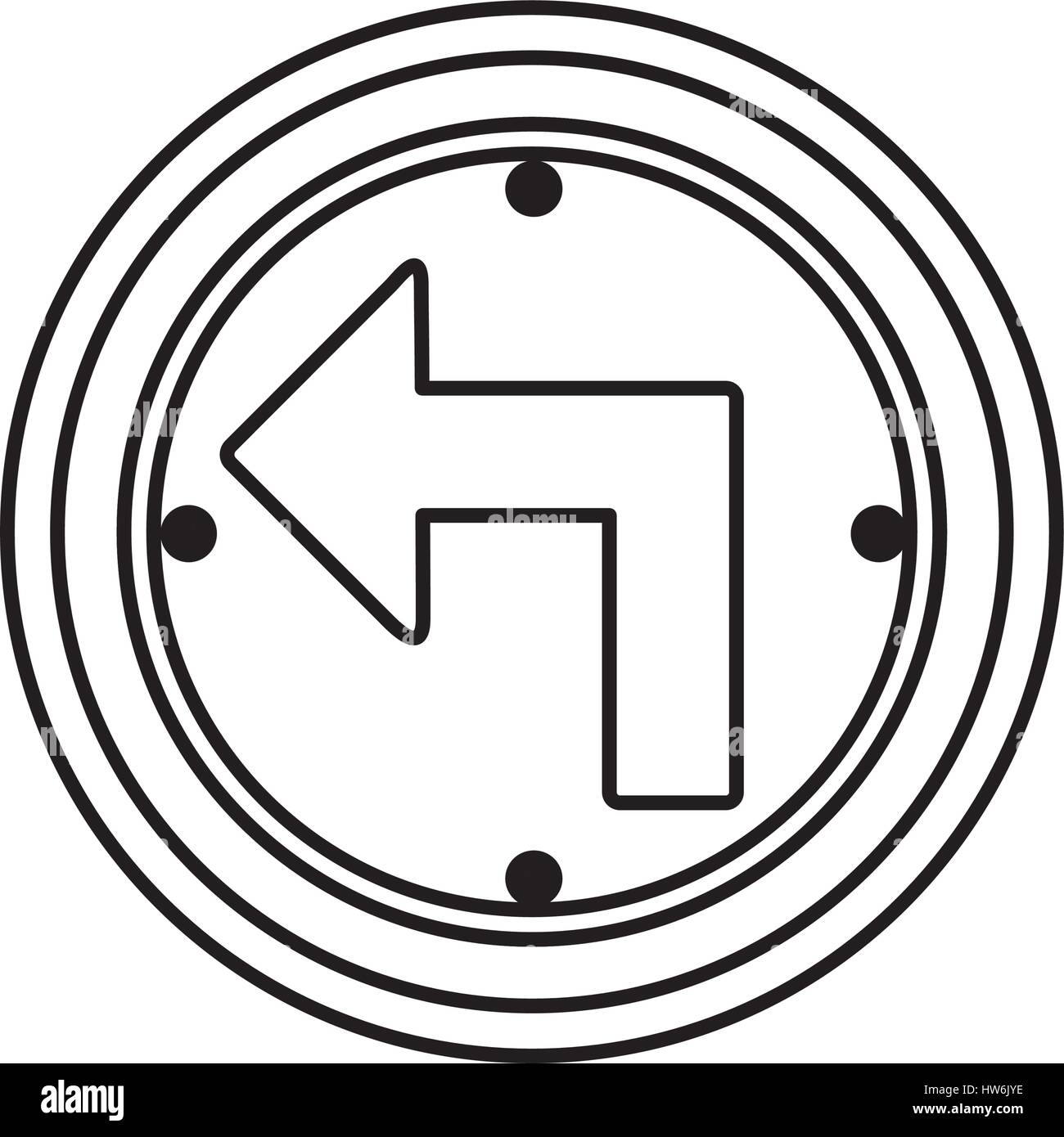 Turn around sign Stock Vector Images - Alamy