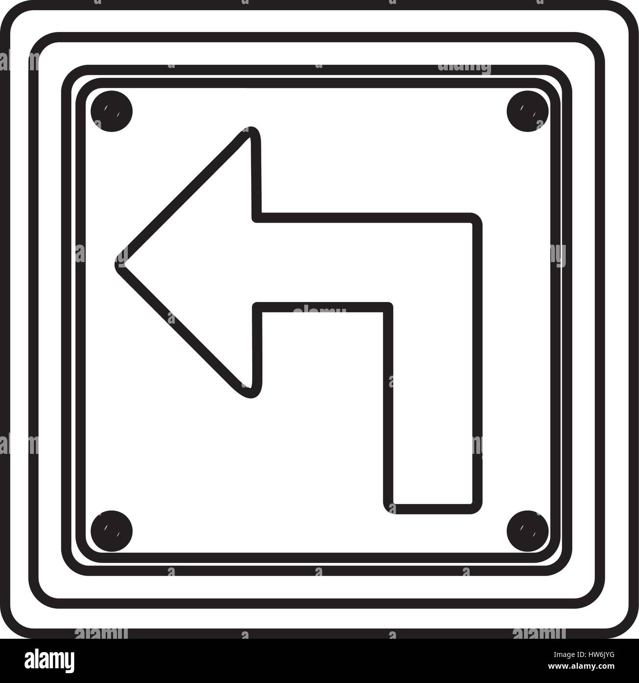 figure emblem notice with warning sign Stock Vector Image & Art - Alamy