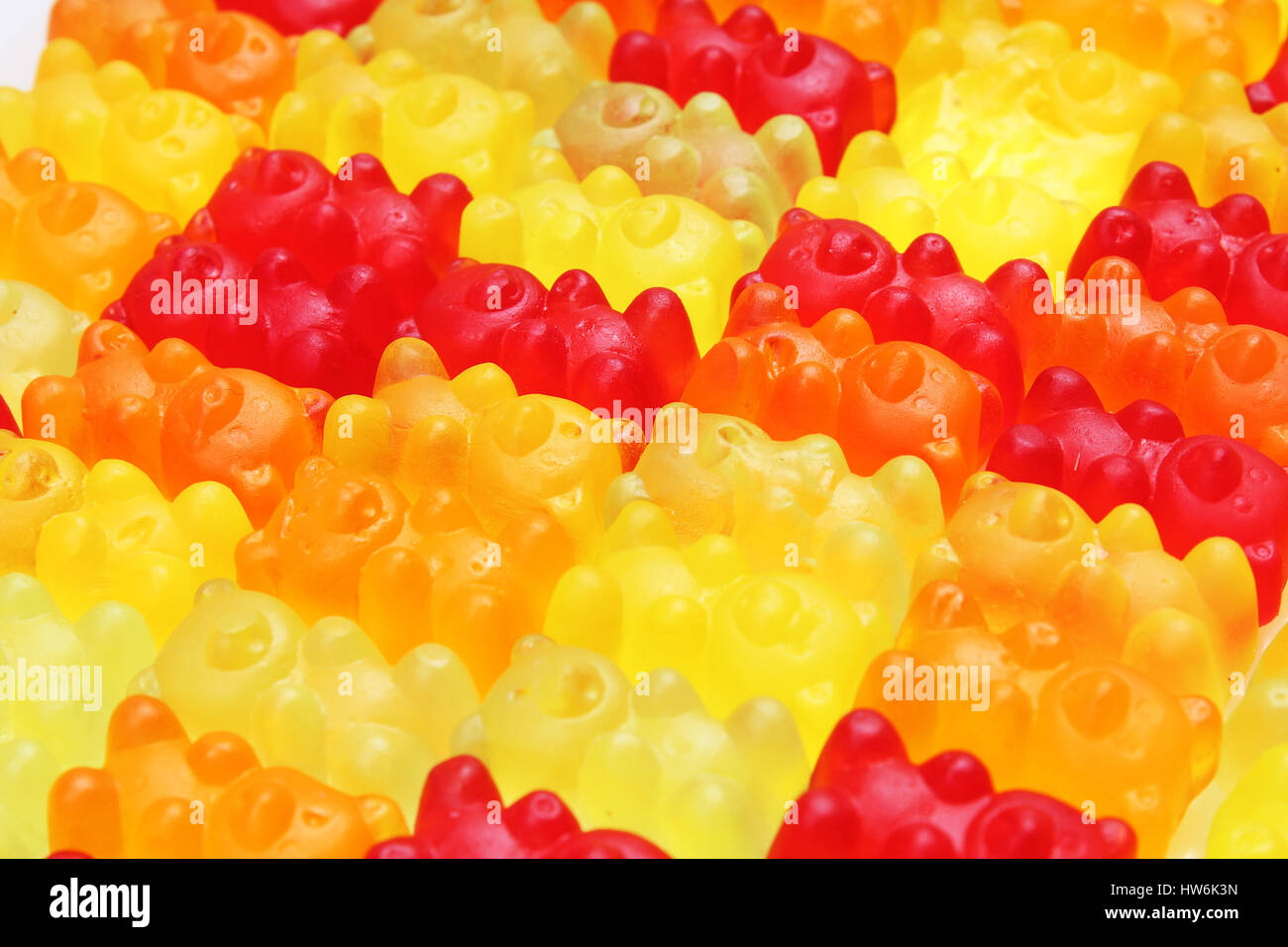 Gummy bear candy background Stock Photo - Alamy