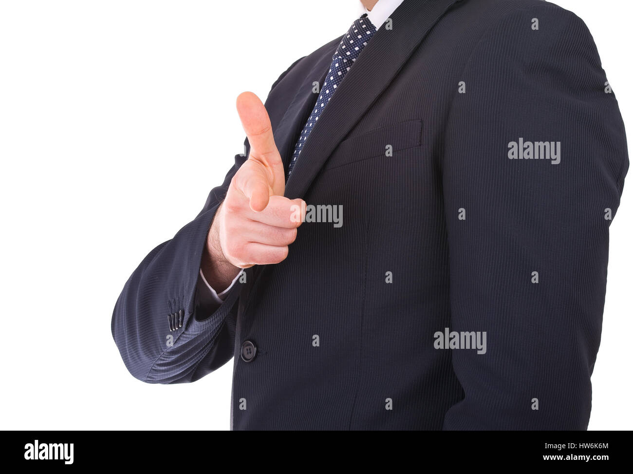 Businessman making gun hand gesture Stock Photo - Alamy