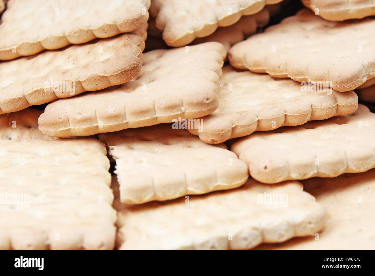 Biscuit texture background. Stack of biscuits Stock Photo - Alamy