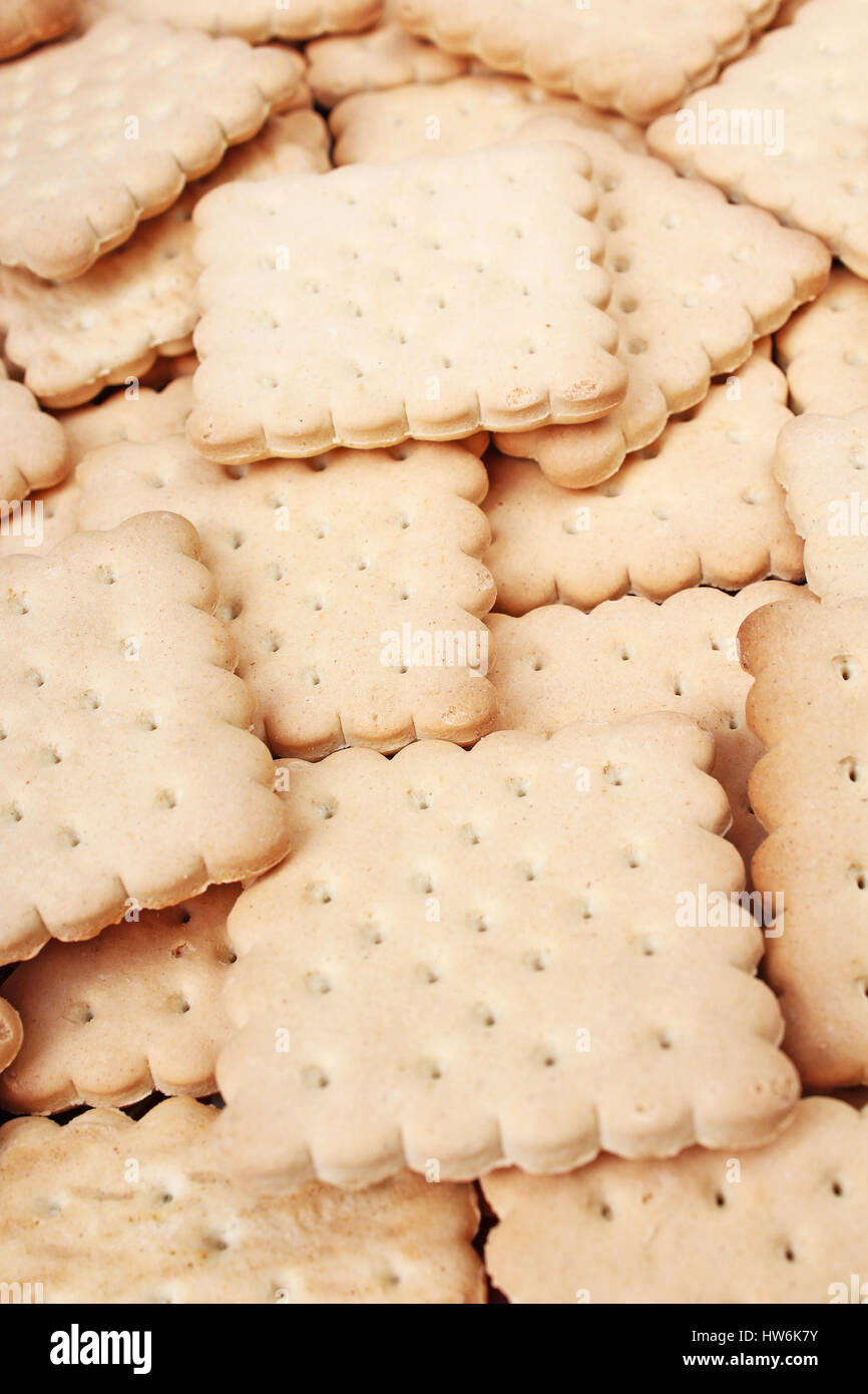 Biscuit texture background. Stack of biscuits Stock Photo - Alamy