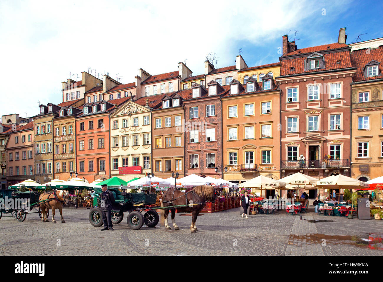 Old town square in Warsaw, Poland, Europe, 2. July 2004 Stock Photo - Alamy