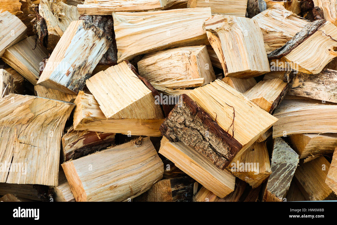 Dry split firewood ready for winter time Stock Photo - Alamy