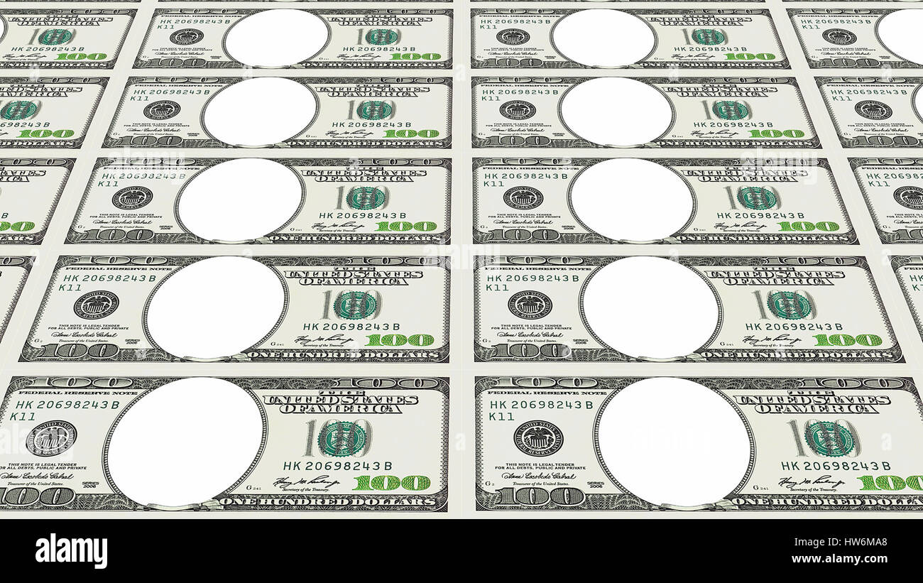 100 dollar bill with hole hi-res stock photography and images - Alamy