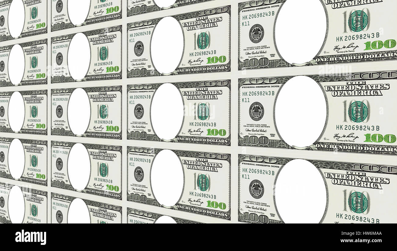 100 dollar bill with hole hi-res stock photography and images - Alamy
