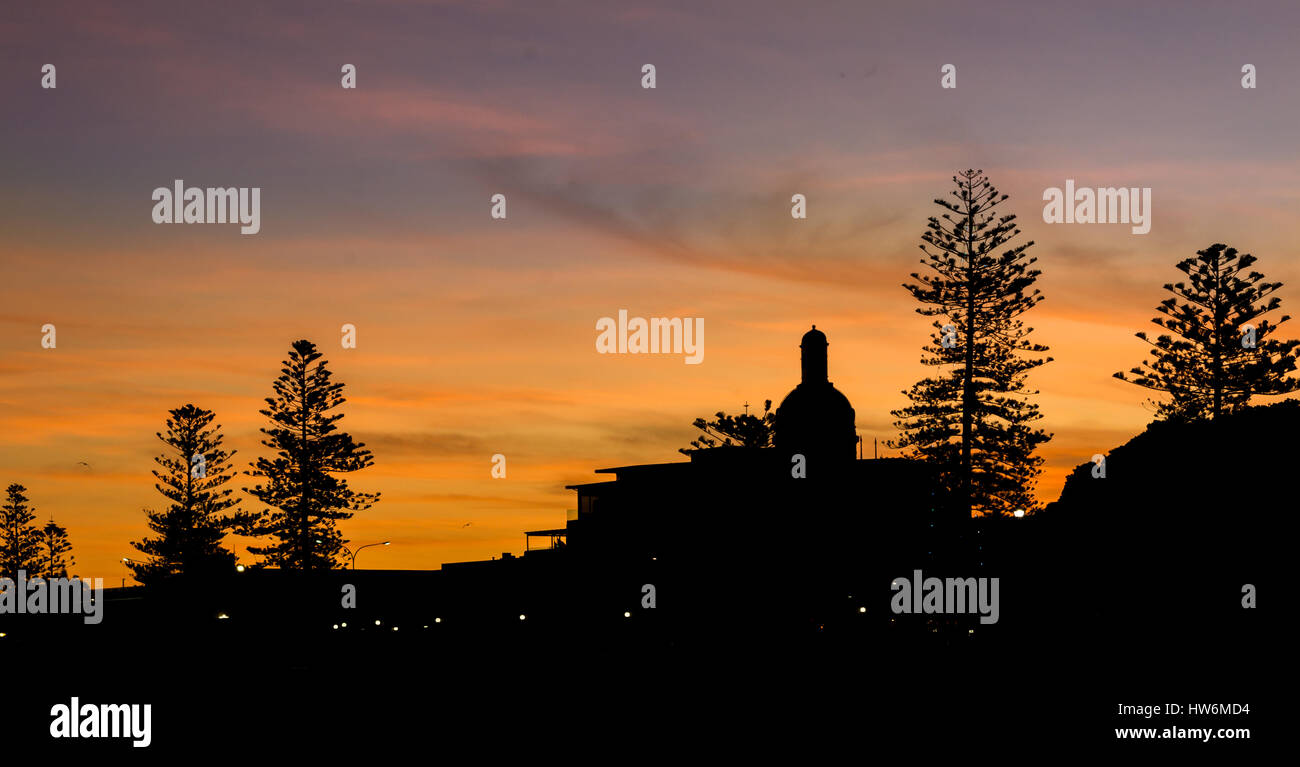 Sunset dusk sky over Napier City, New Zealand Stock Photo - Alamy