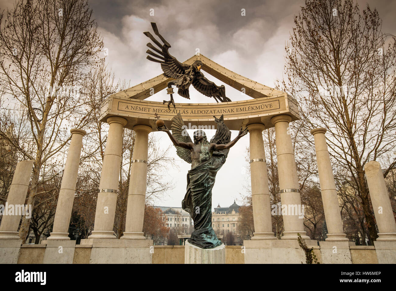 Monument to the victims of the German occupation. Budapest Hungary ...