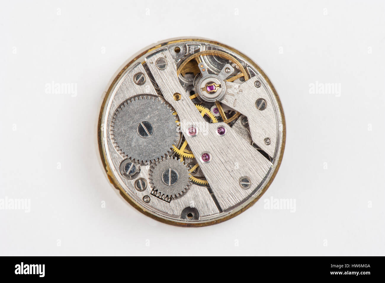 closeup the parts of automatic wristwatch, watch reparing concept Stock ...