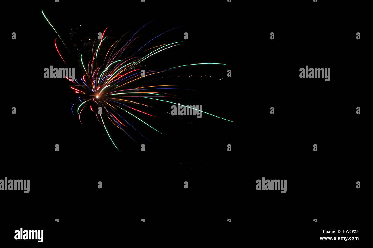 Fireworks giving a wonderful night time show Stock Photo - Alamy