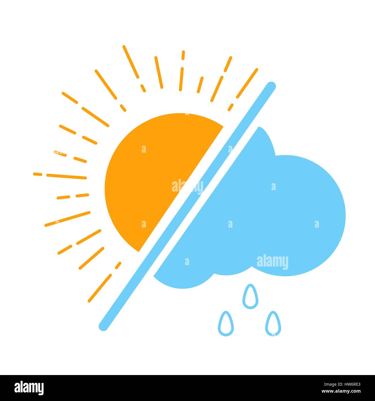 Icon Meteorological day. Icon in the linear style Stock Vector Image ...