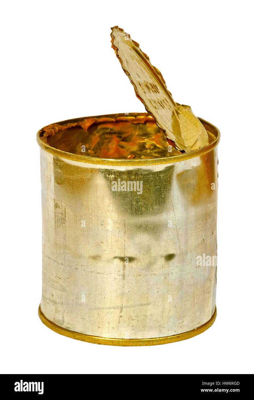 Old rust can isolated on white background Stock Photo - Alamy