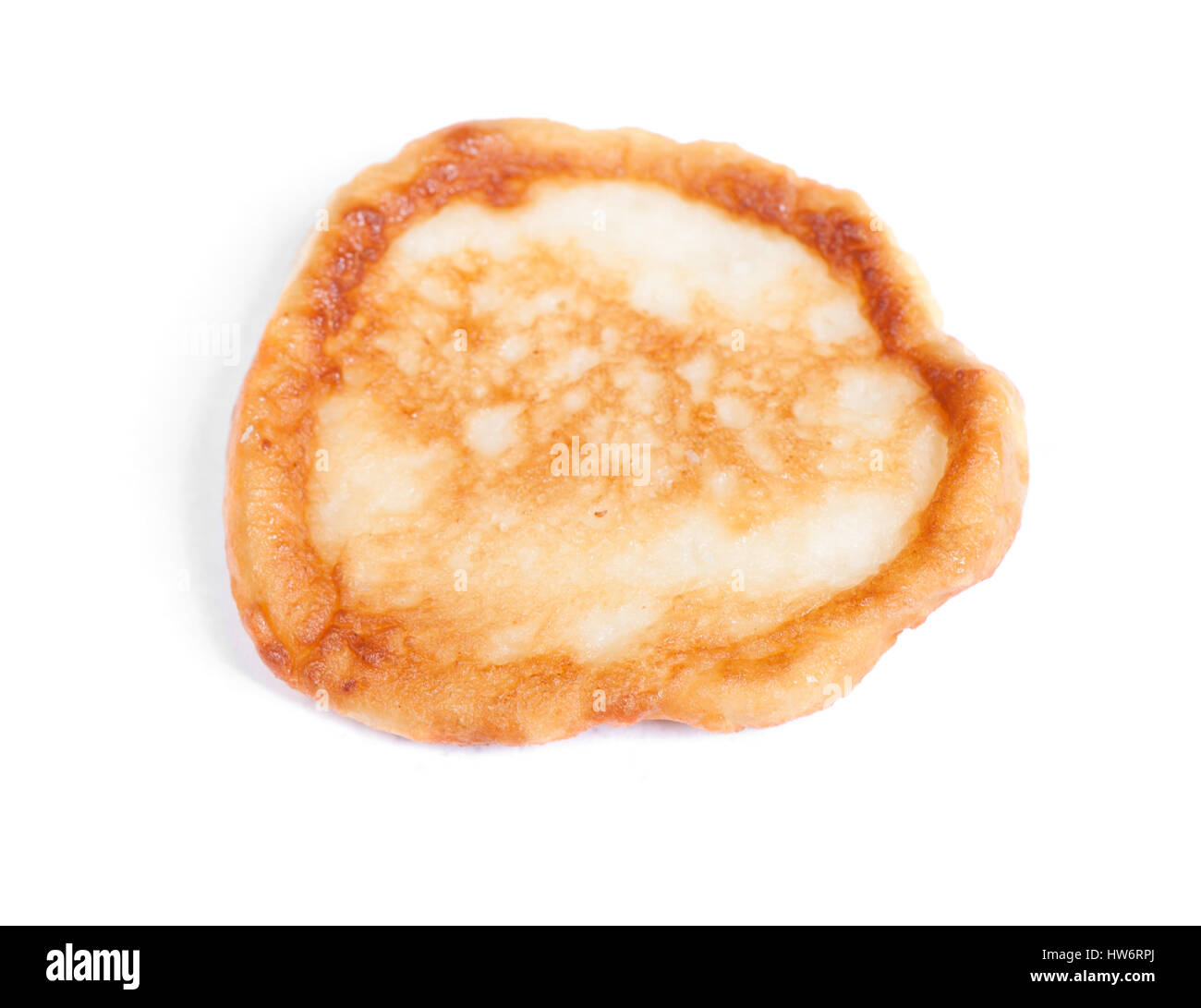 One pancake isolated on white background Stock Photo - Alamy
