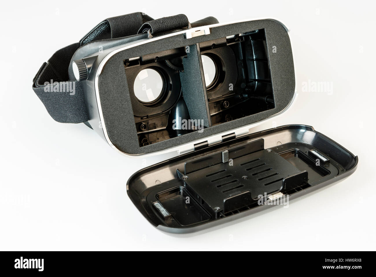 virtual reality simulator glasses for smartphone on white, vr ...