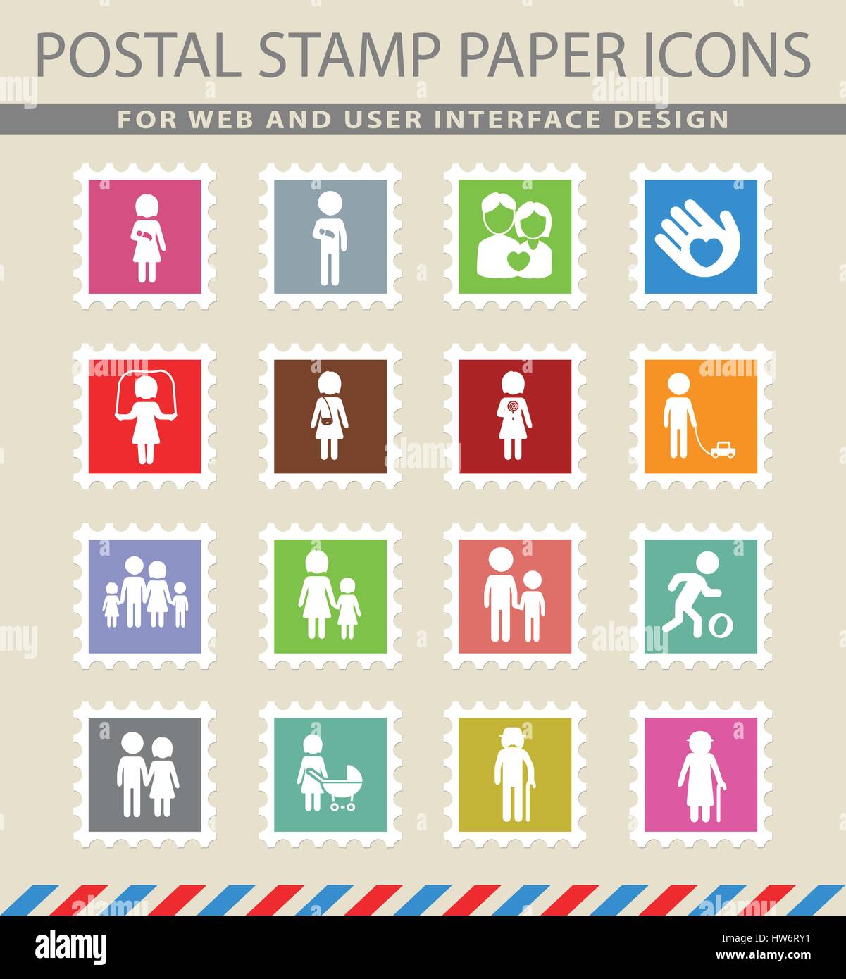 Family simply symbols for web and user interface Stock Vector Image ...