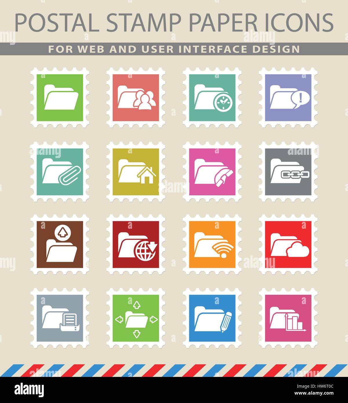 folder web icons for user interface design Stock Vector Image & Art - Alamy