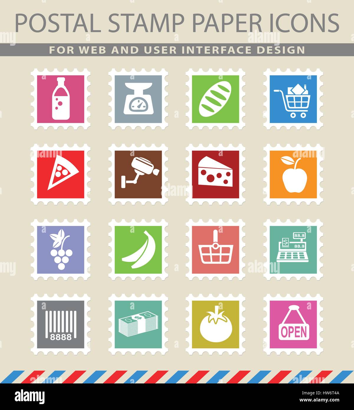 grocery store web icons for user interface design Stock Vector Image ...