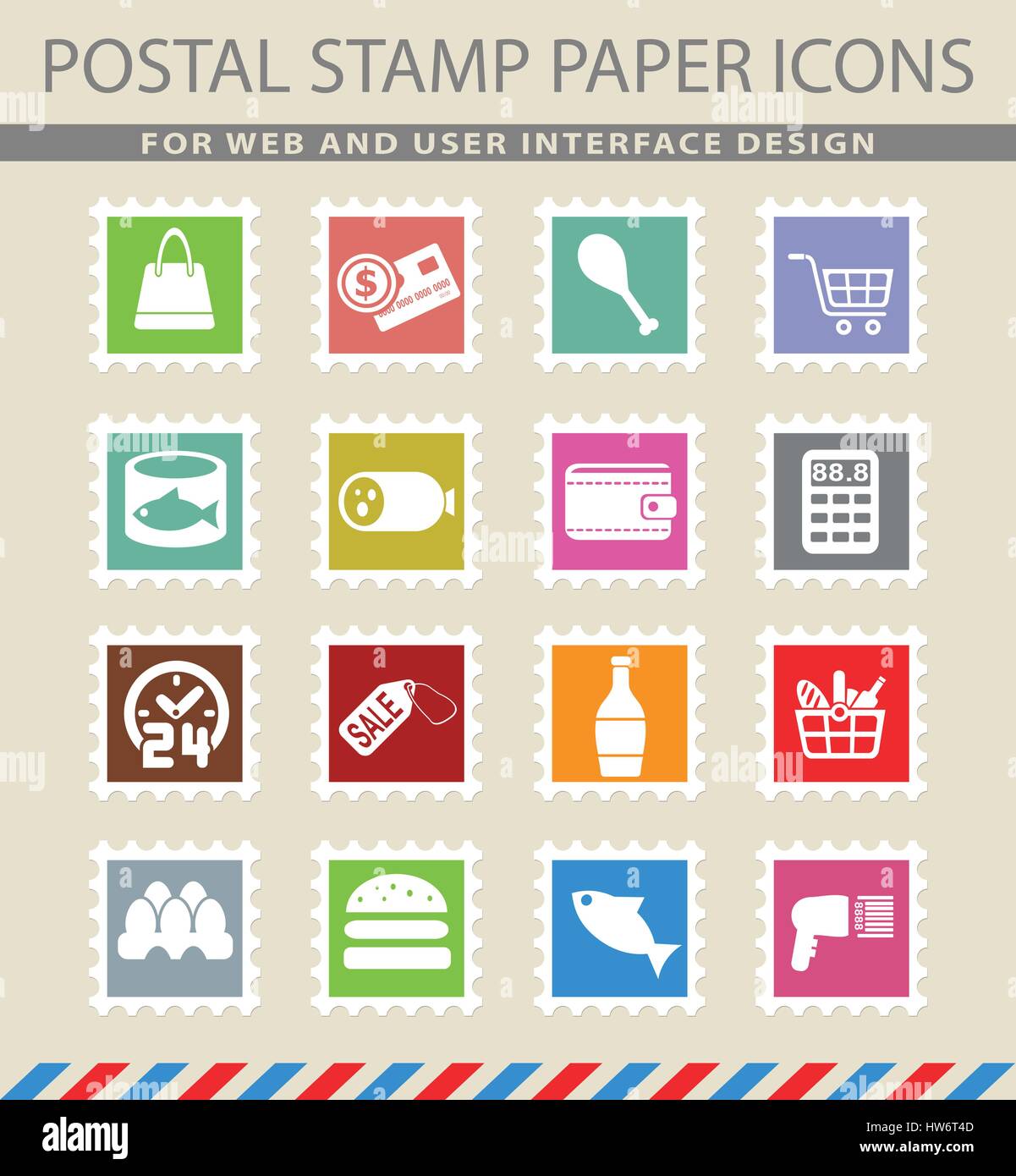grocery store web icons for user interface design Stock Vector Image ...