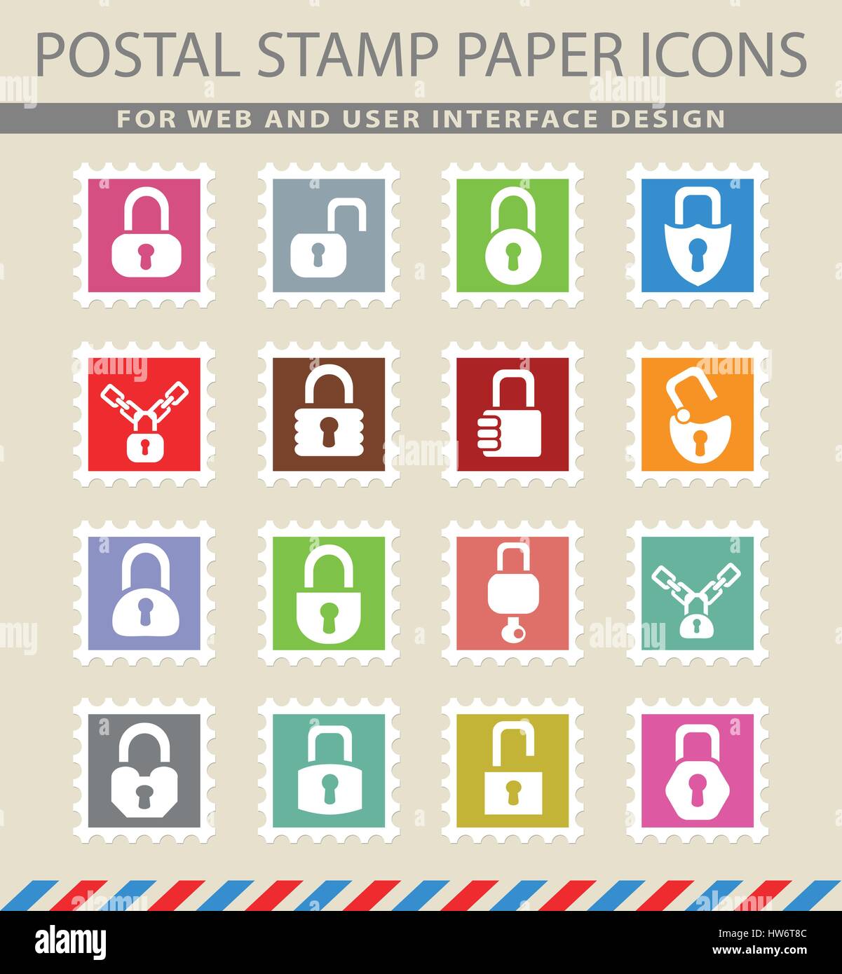 lock web icons for user interface design Stock Vector Image & Art - Alamy