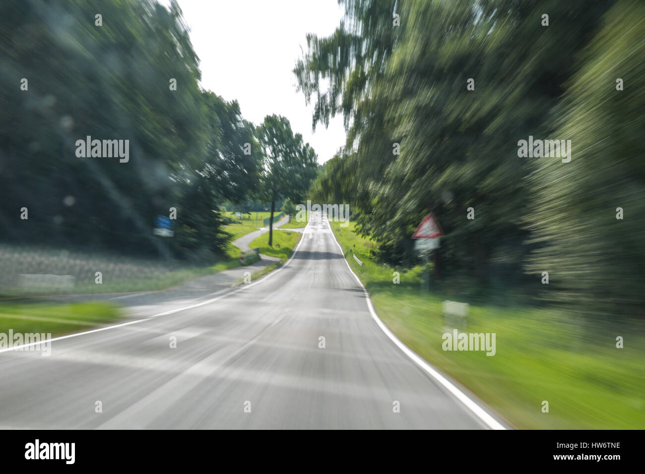 Driving to fast Stock Photo - Alamy