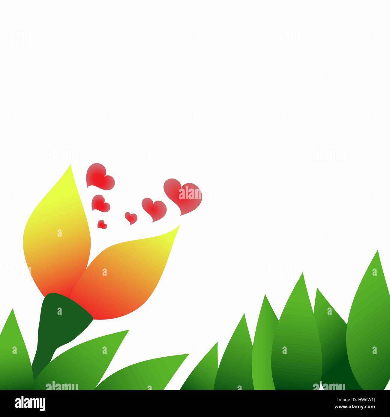 Spring flowering plants bloom Stock Vector Images - Alamy