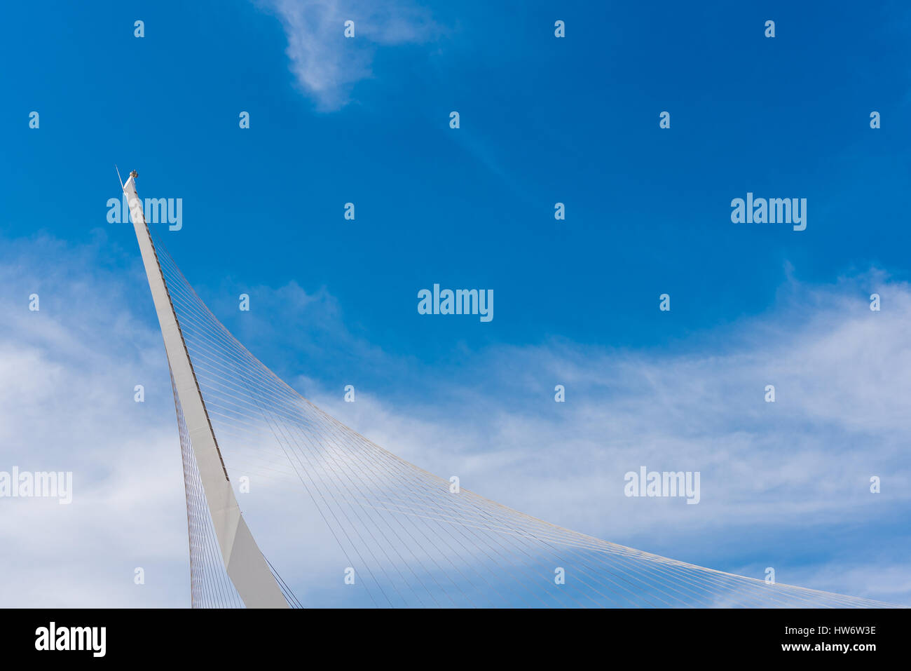 Chords bridge designed by Santiago Calatrava, Jerusalem, Israel Stock ...
