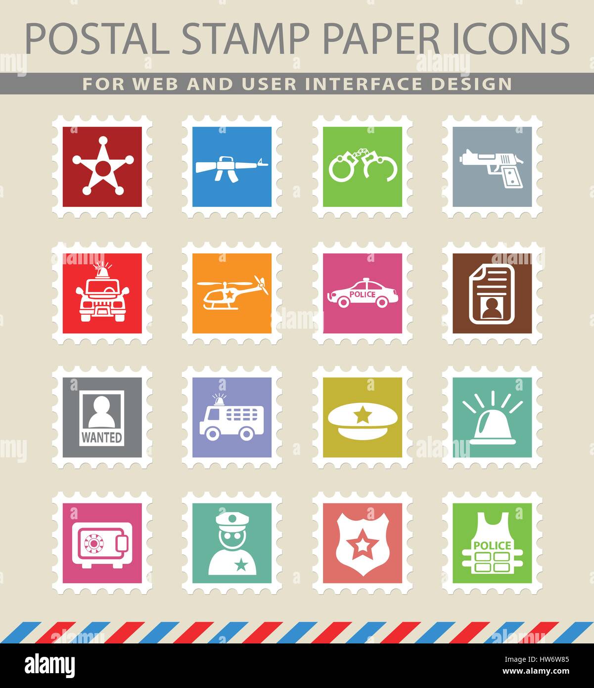 Police flasher on car Stock Vector Images - Alamy