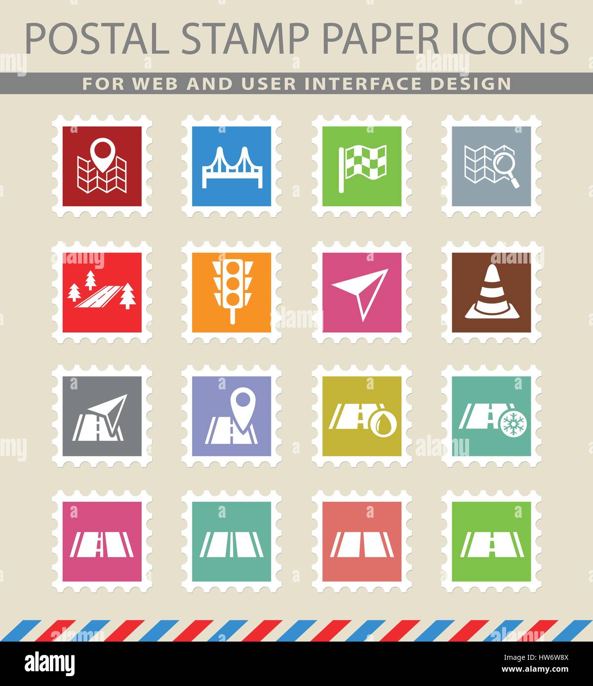 Two stamps Stock Vector Images - Alamy