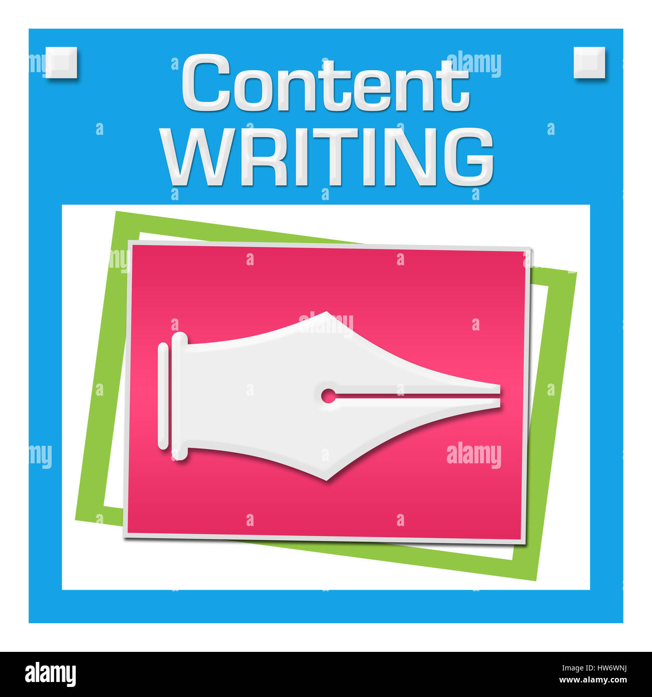 Content Writing Colorful Squares Inside Stock Photo - Alamy