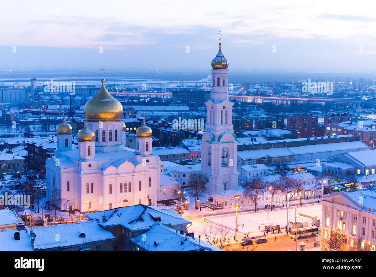 Evening view of the temple Stock Photo - Alamy
