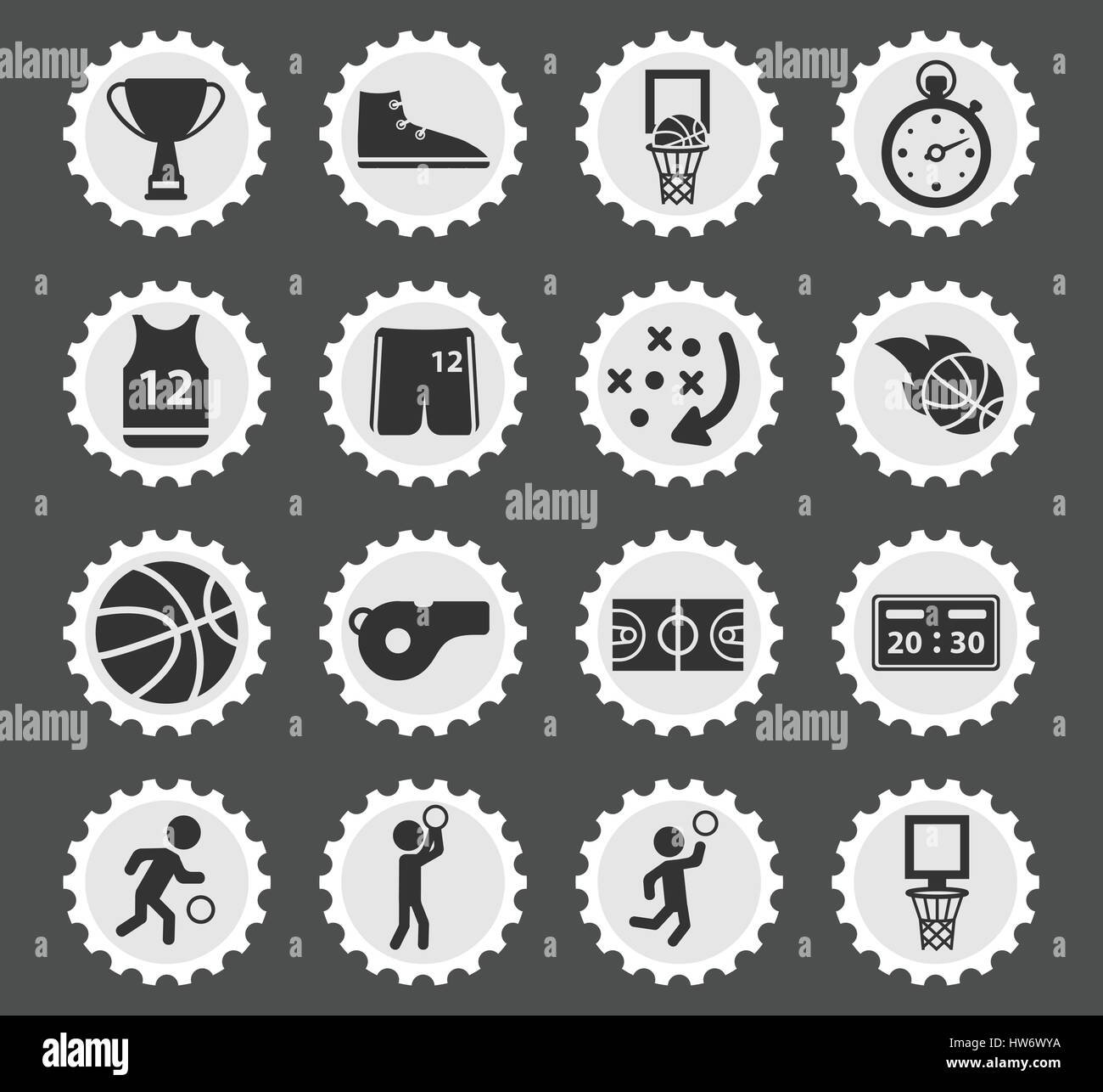 Basketball simply symbol for web icons and user interface Stock Vector ...