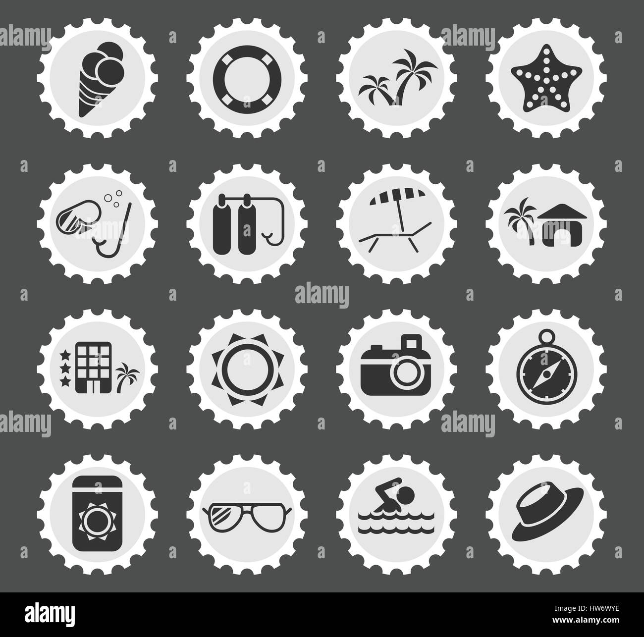 Beach simply symbol for web icons and user interface Stock Vector Image ...