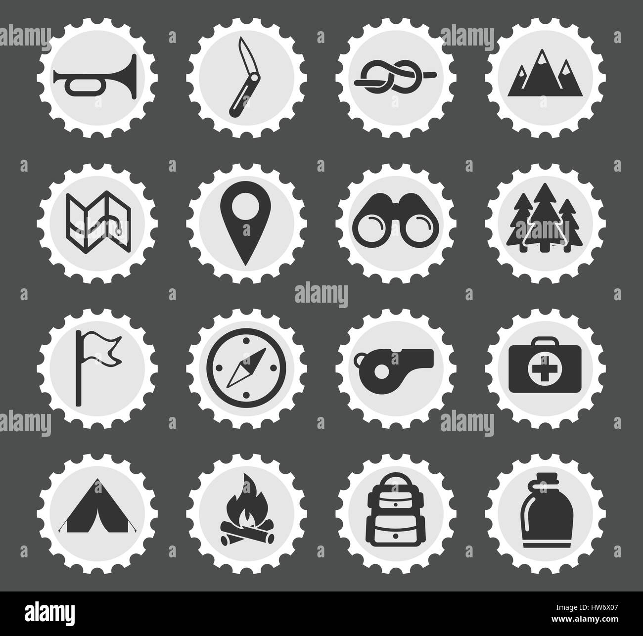 Boy scout simply symbols for web icons Stock Vector Image & Art - Alamy