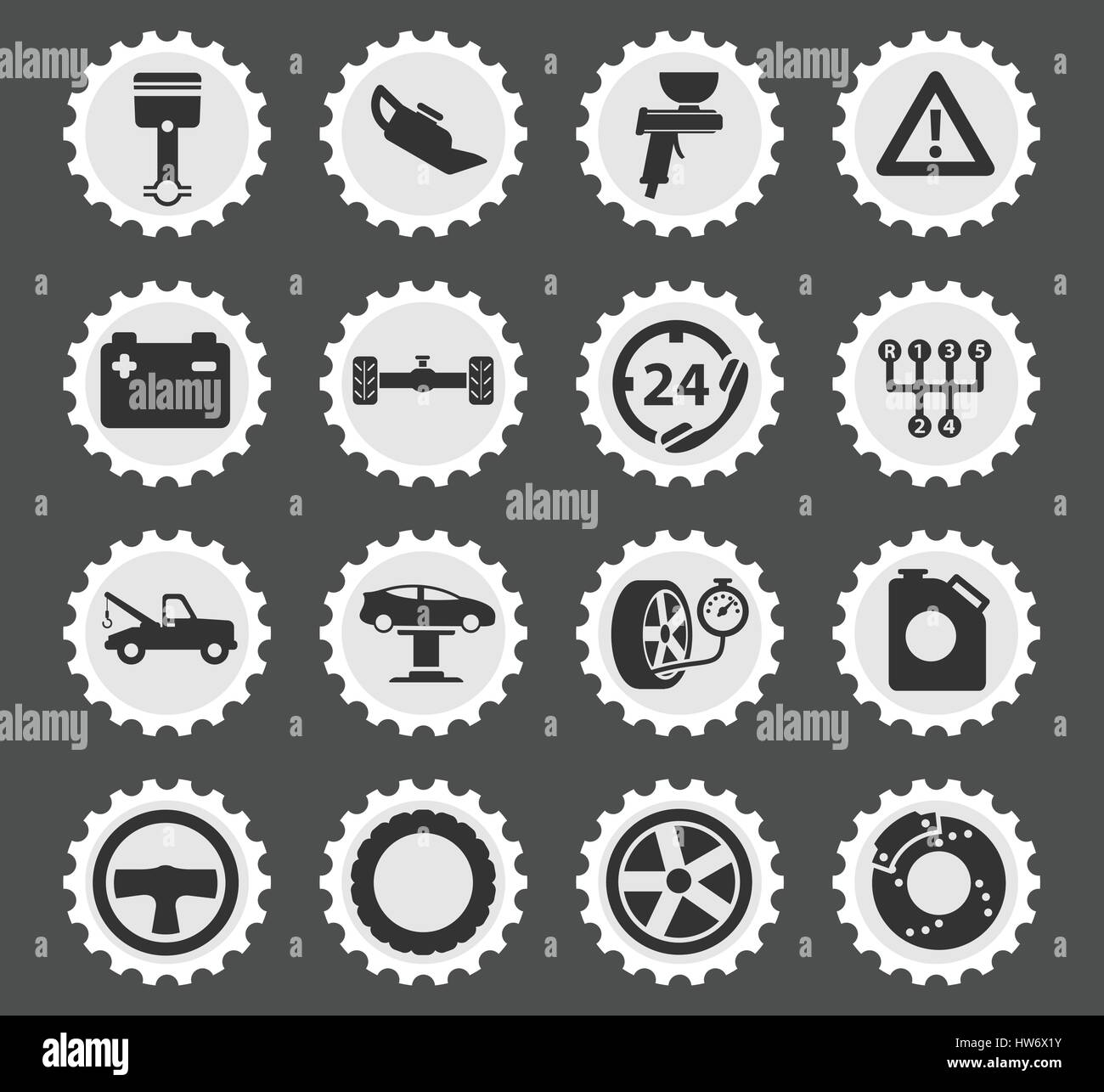 Car service simply symbol for web icons Stock Vector Image & Art - Alamy