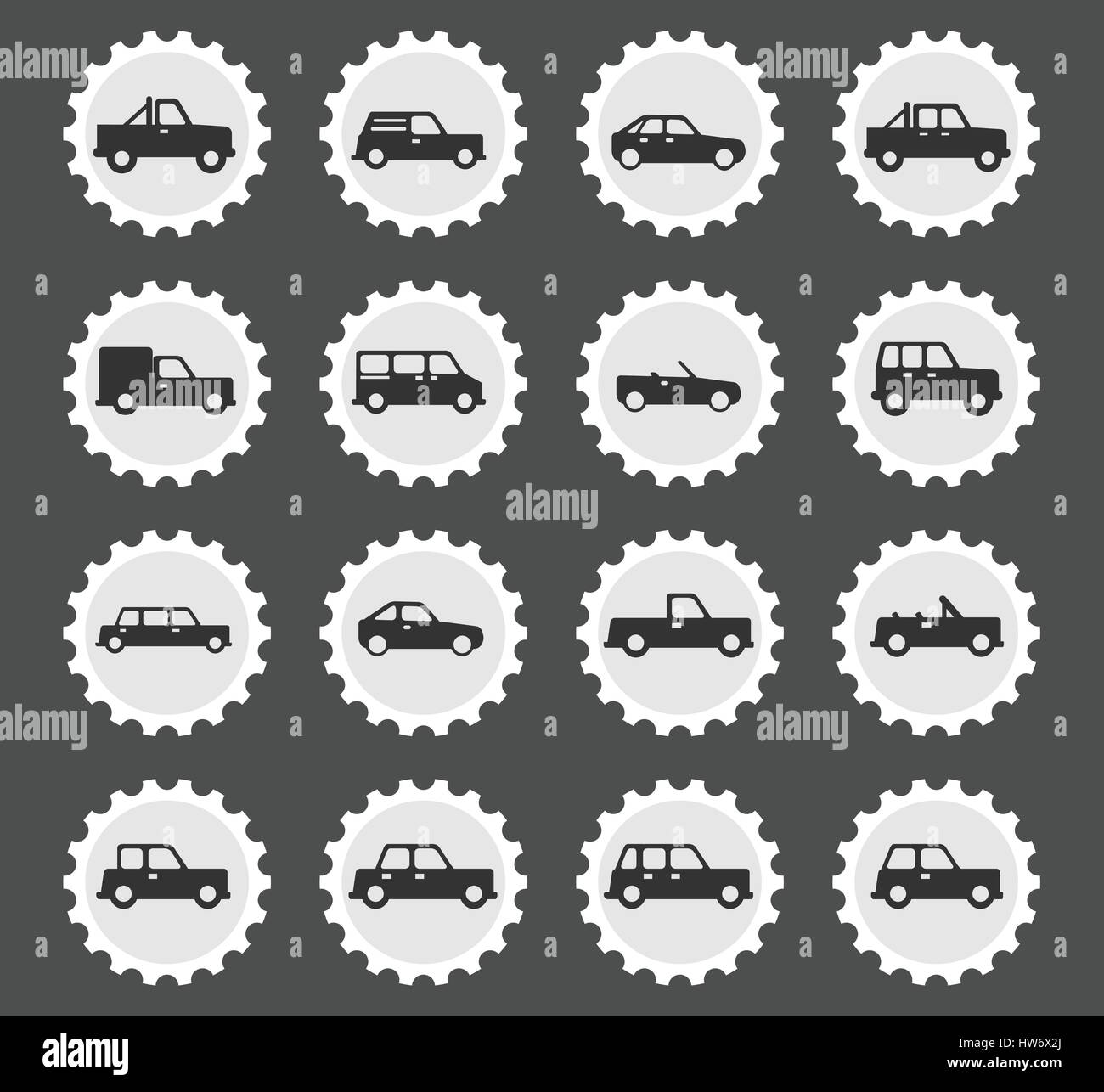 Cars simply simply symbols for web and user interface Stock Vector ...