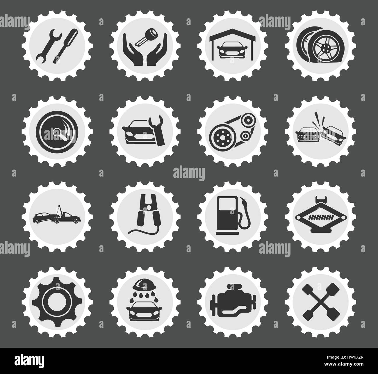 Auto Service simply symbol for web icons and user interface Stock ...