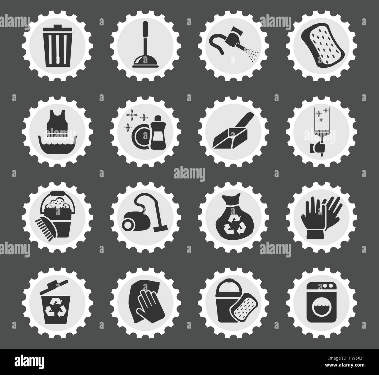cleaning web icons for user interface design Stock Vector Image & Art ...