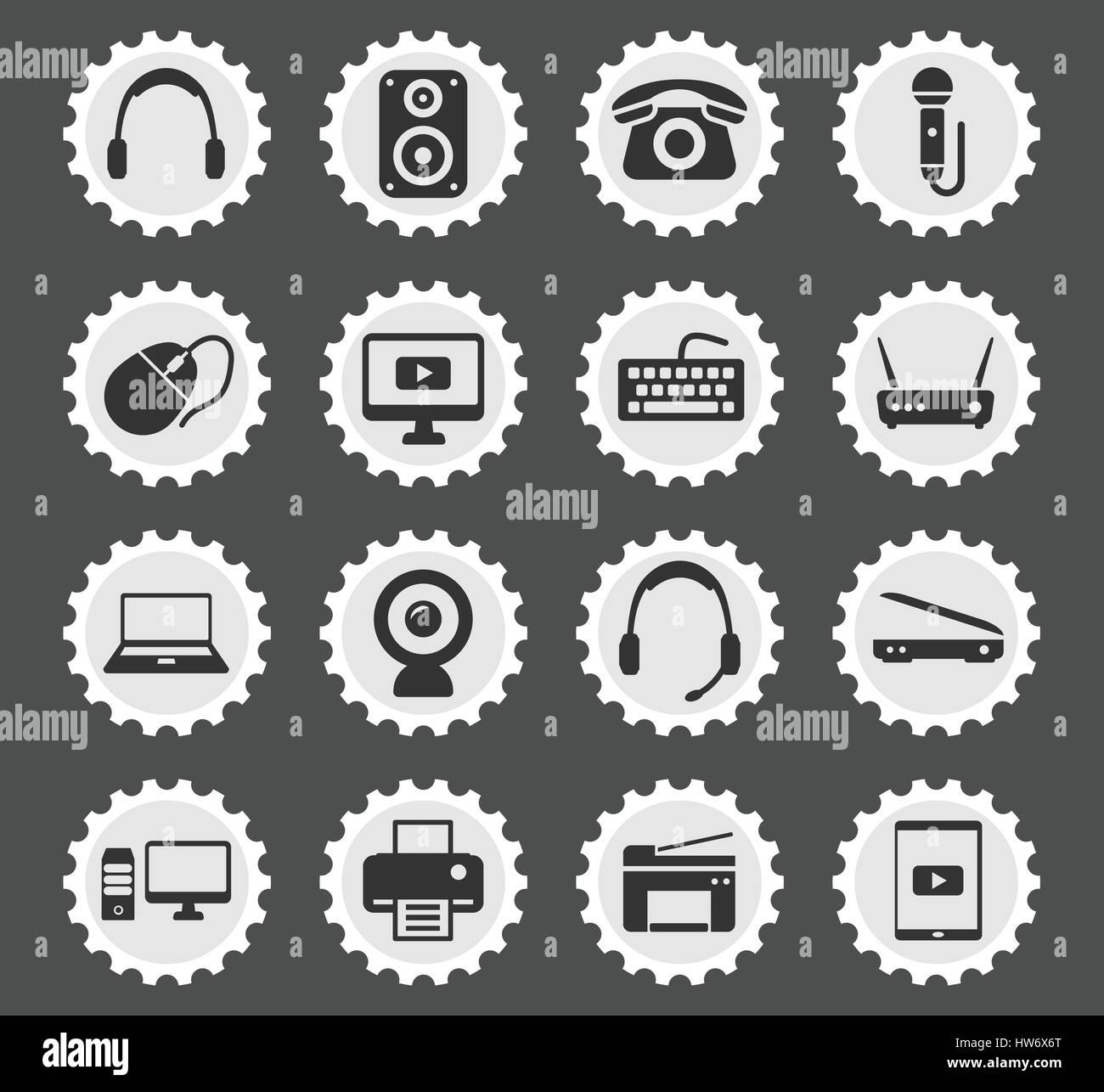 Devices simply symbols for web and user interface Stock Vector Image ...