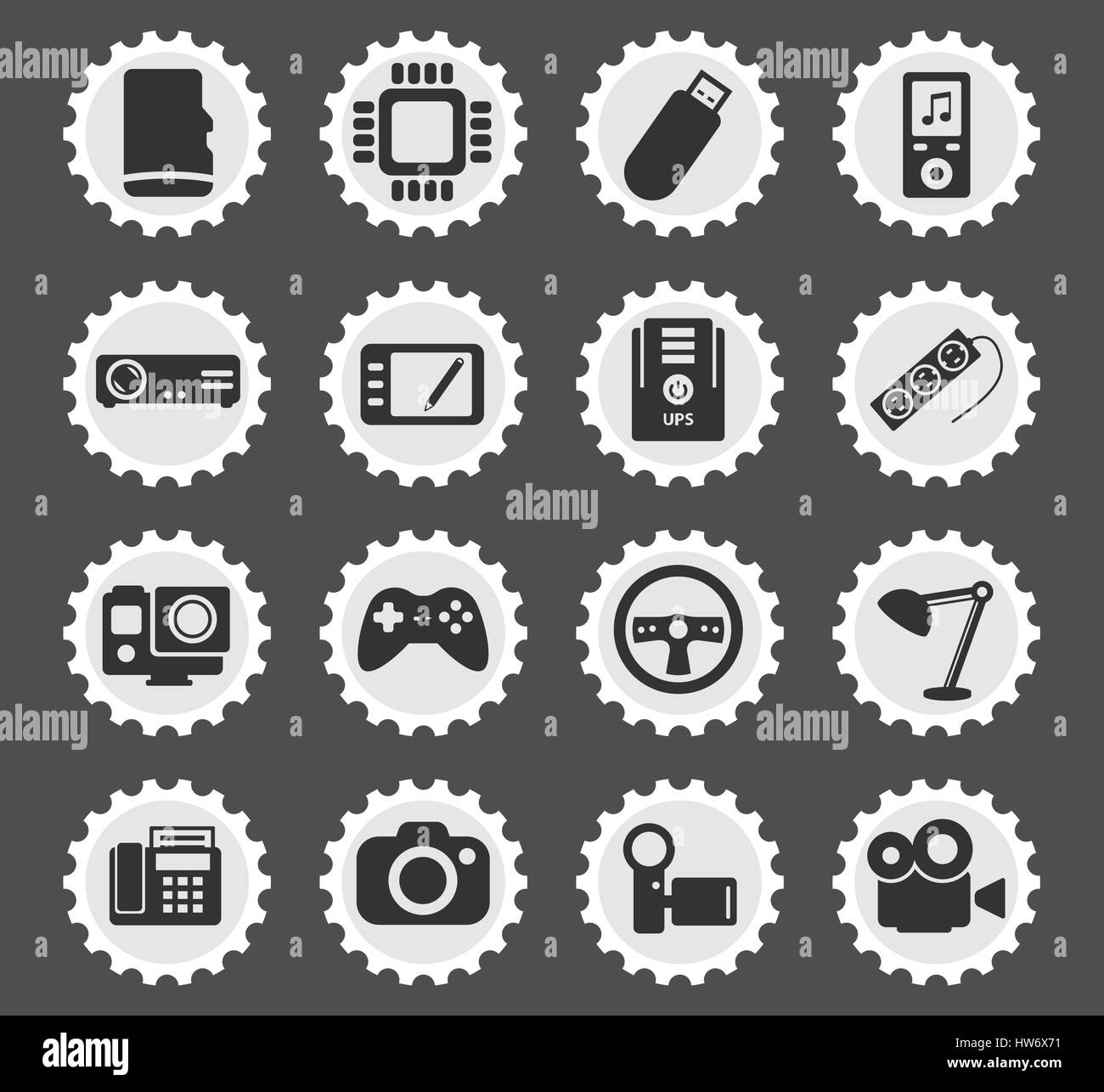 Devices simply symbols for web and user interface Stock Vector Image ...