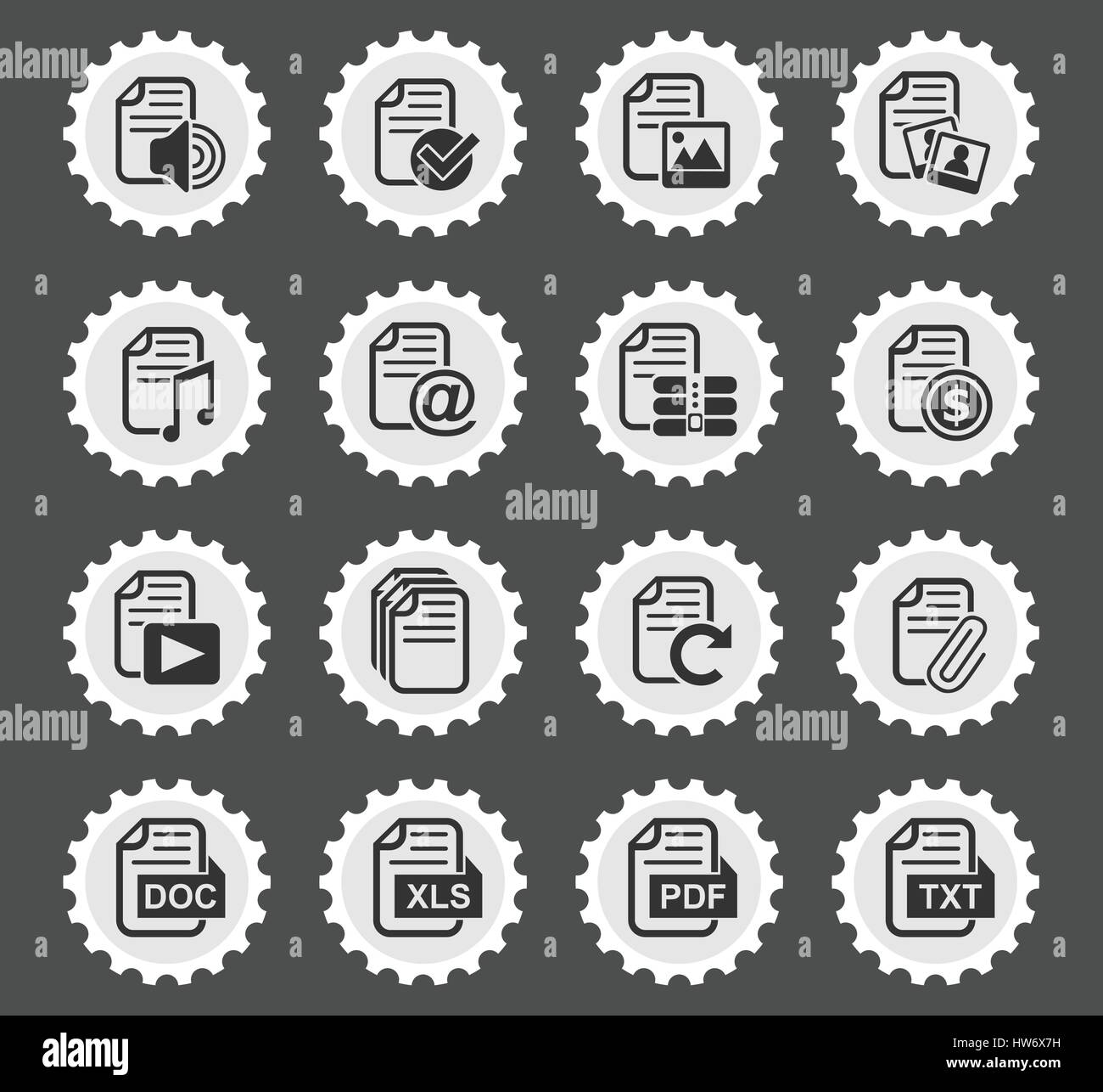 document web icons for user interface design Stock Vector Image & Art ...
