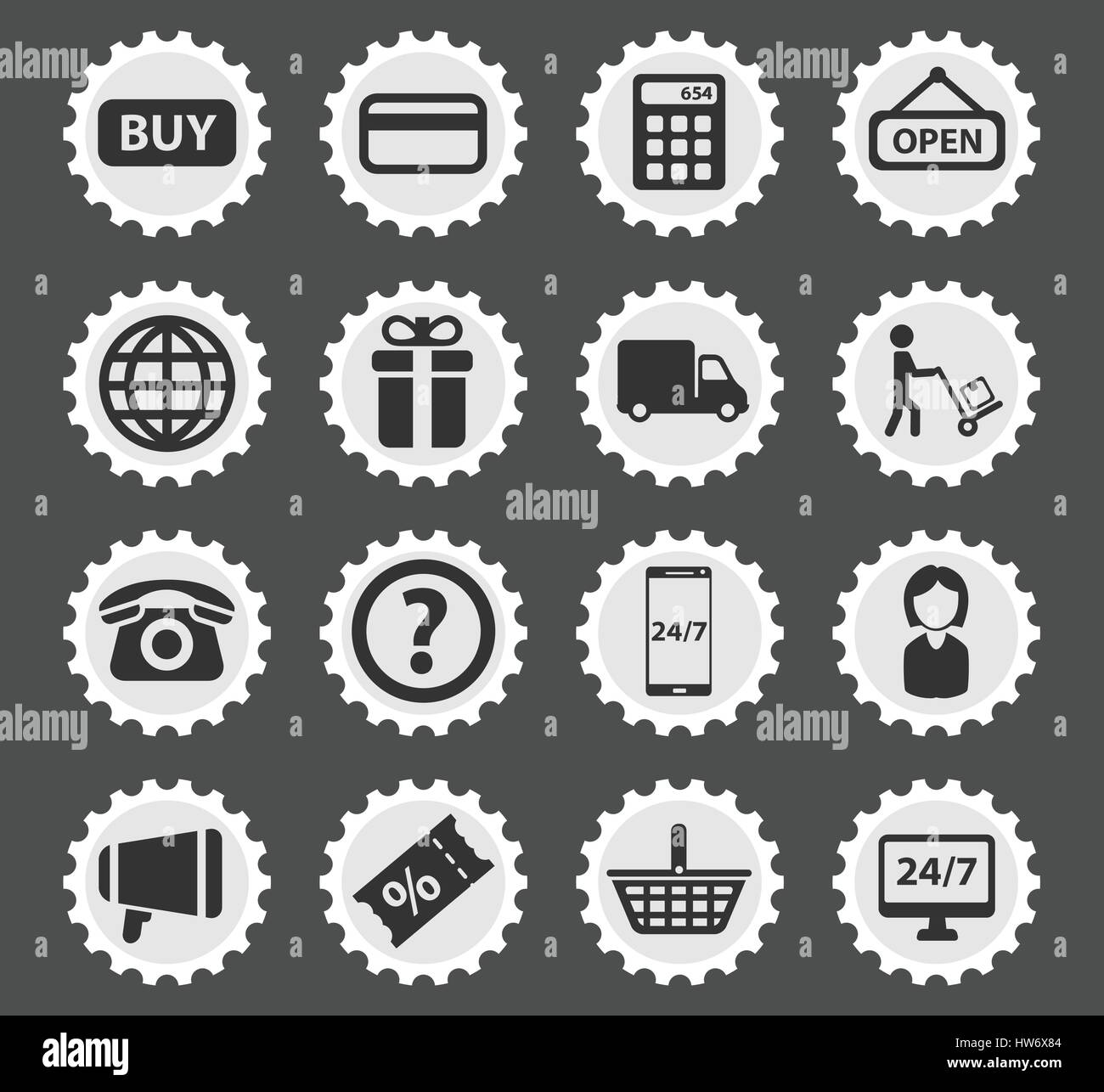 E-commerce simply symbol for web icons and user interface Stock Vector ...