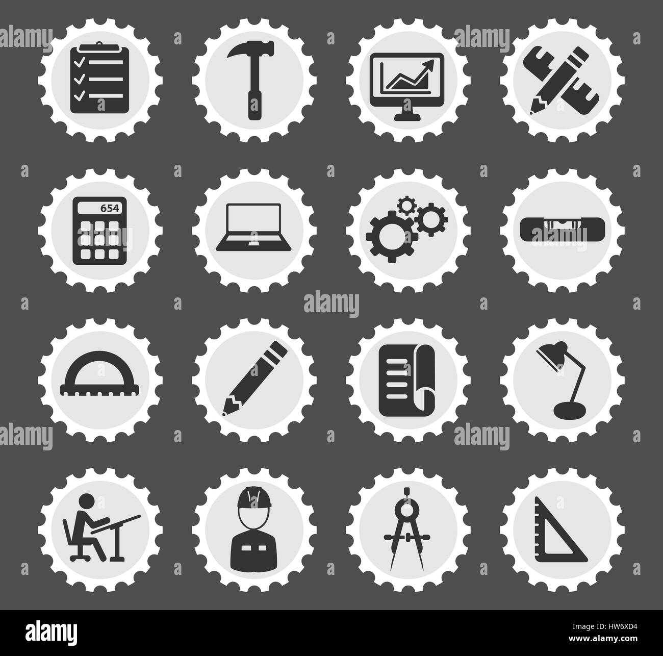 Engineering simply symbol for web icons and user interface Stock Vector ...