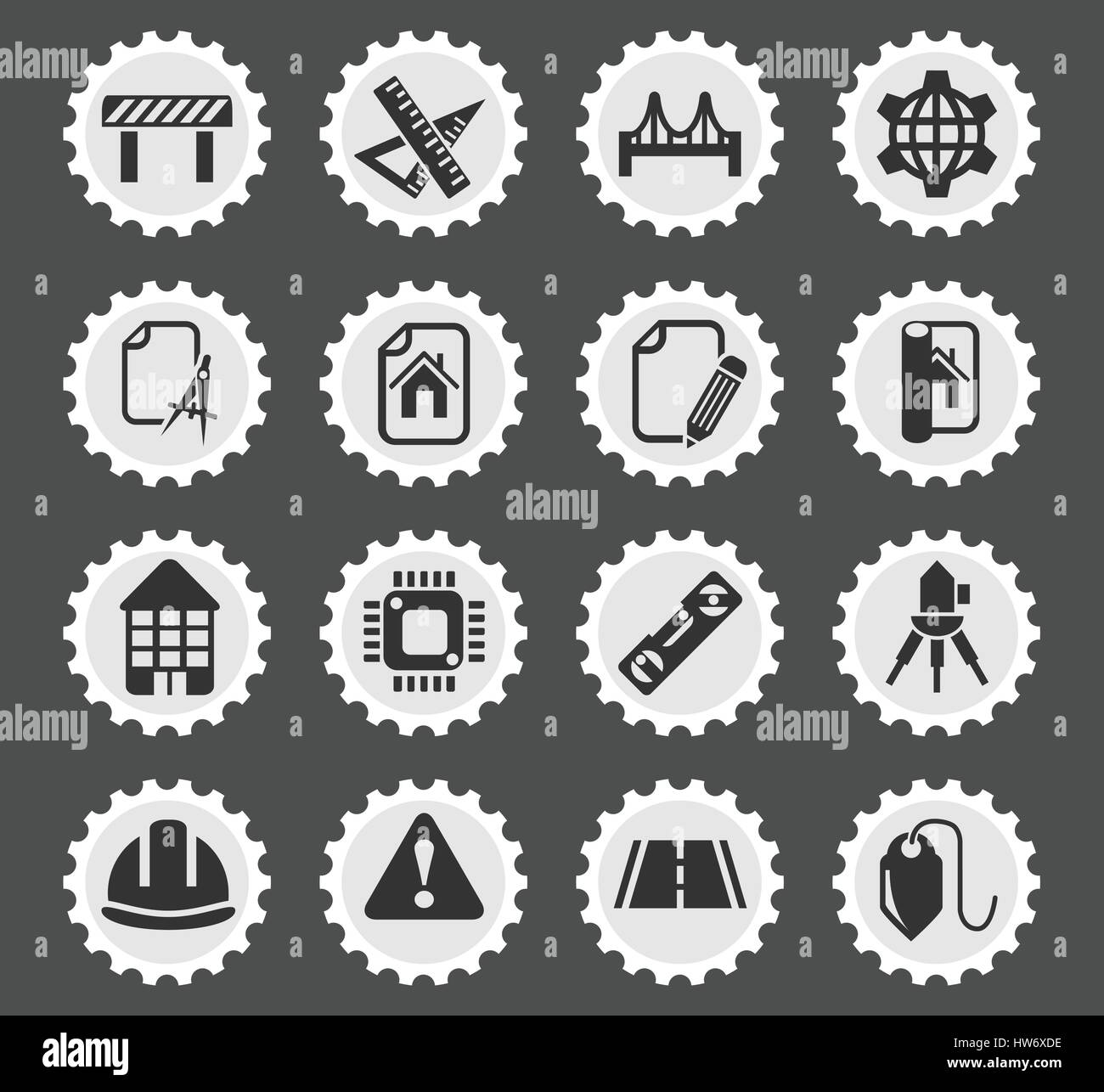 engineering web icons for user interface design Stock Vector Image ...