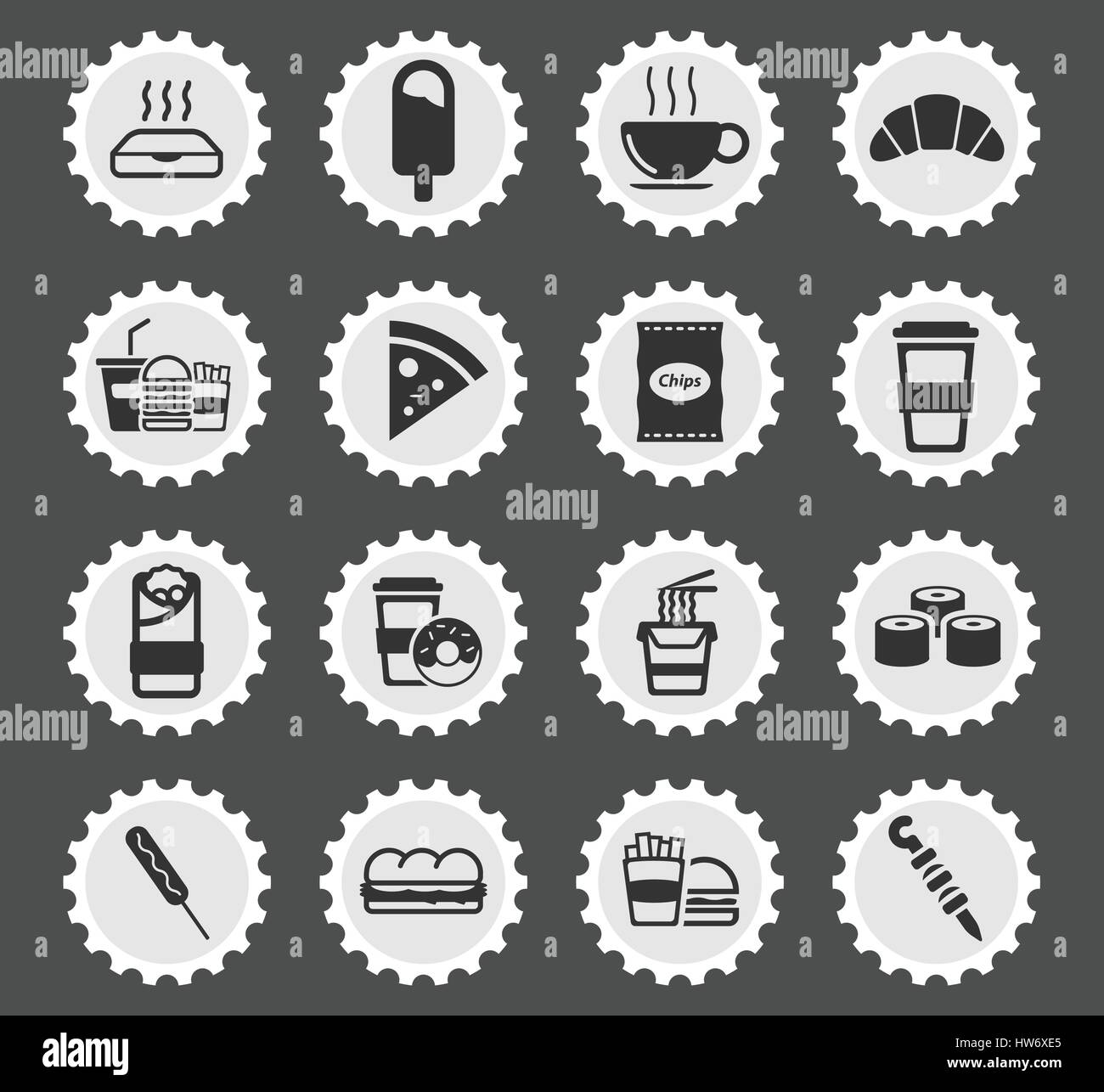 Fast food simply symbol for web icons and user interface Stock Vector ...