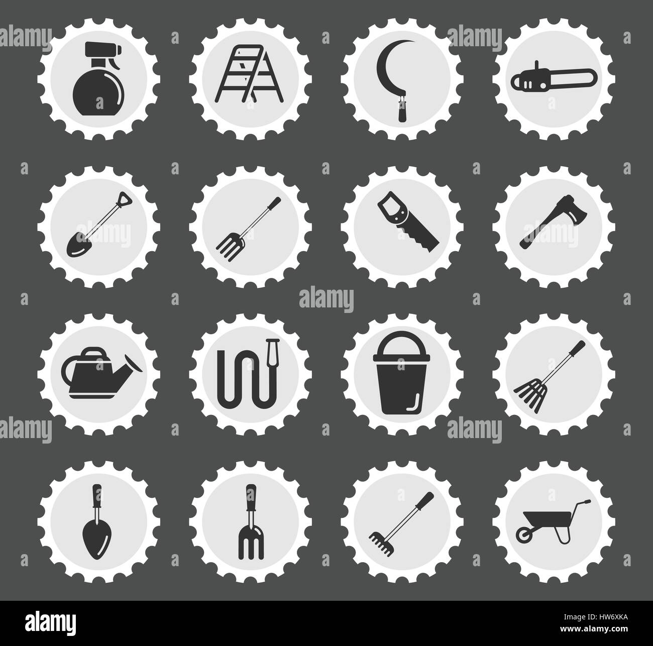 Garden tools simply symbol for web icons Stock Vector Image & Art - Alamy